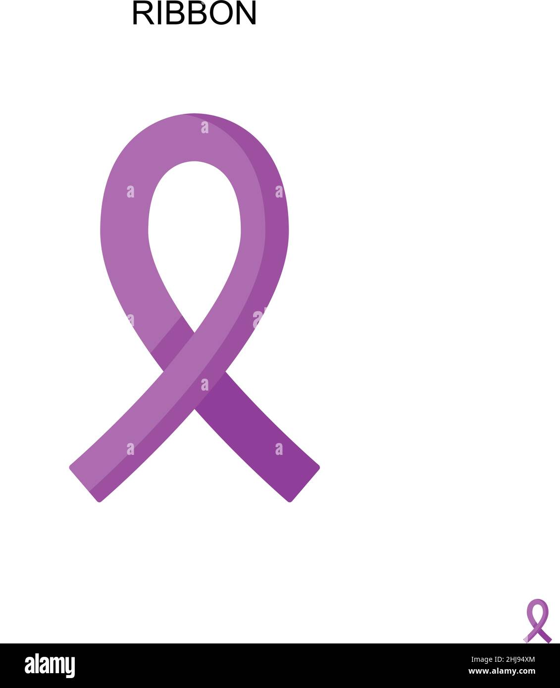 Ribbon Simple vector icon. Illustration symbol design template for web ...