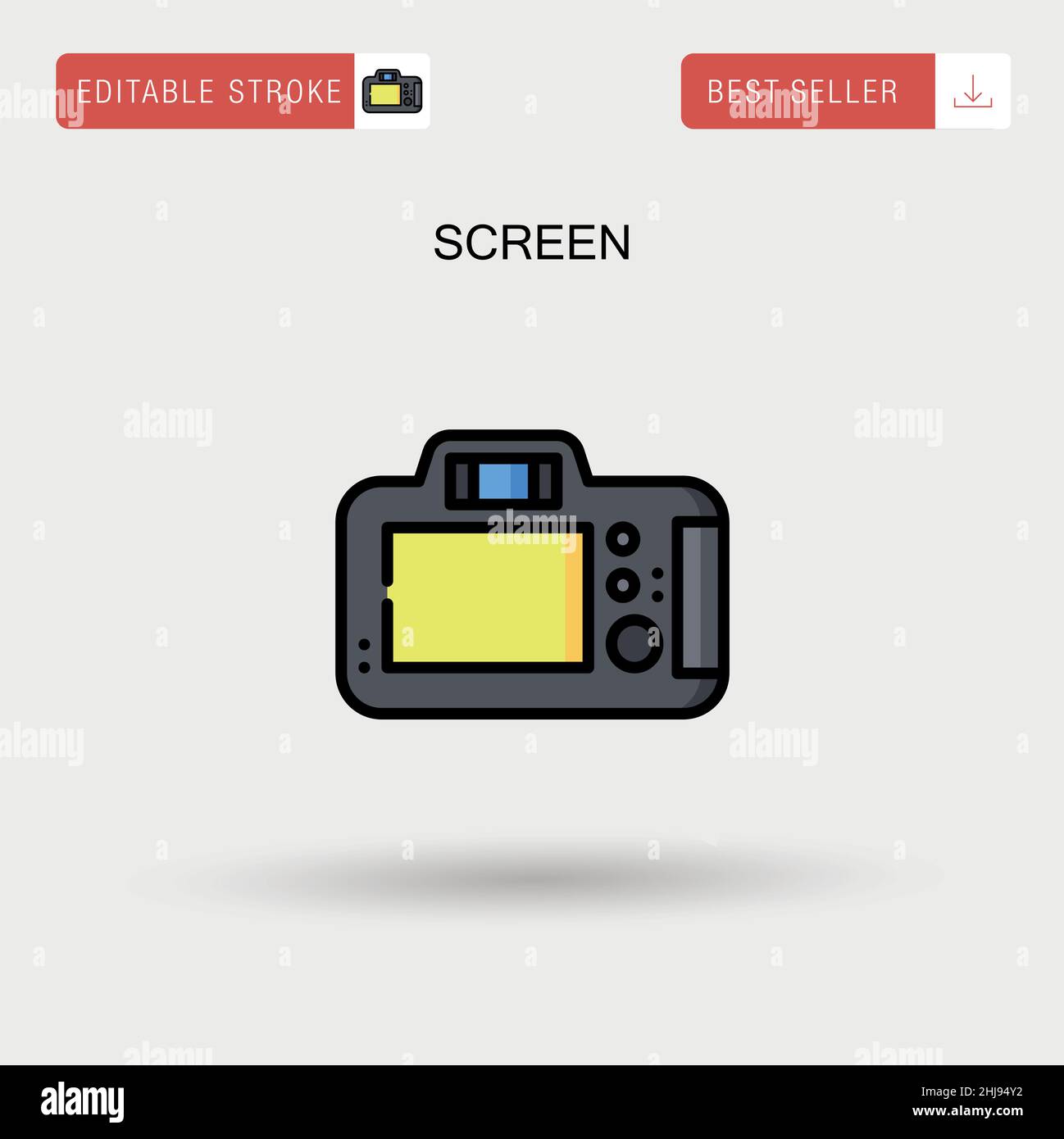 Screen Simple vector icon Stock Vector Image & Art - Alamy