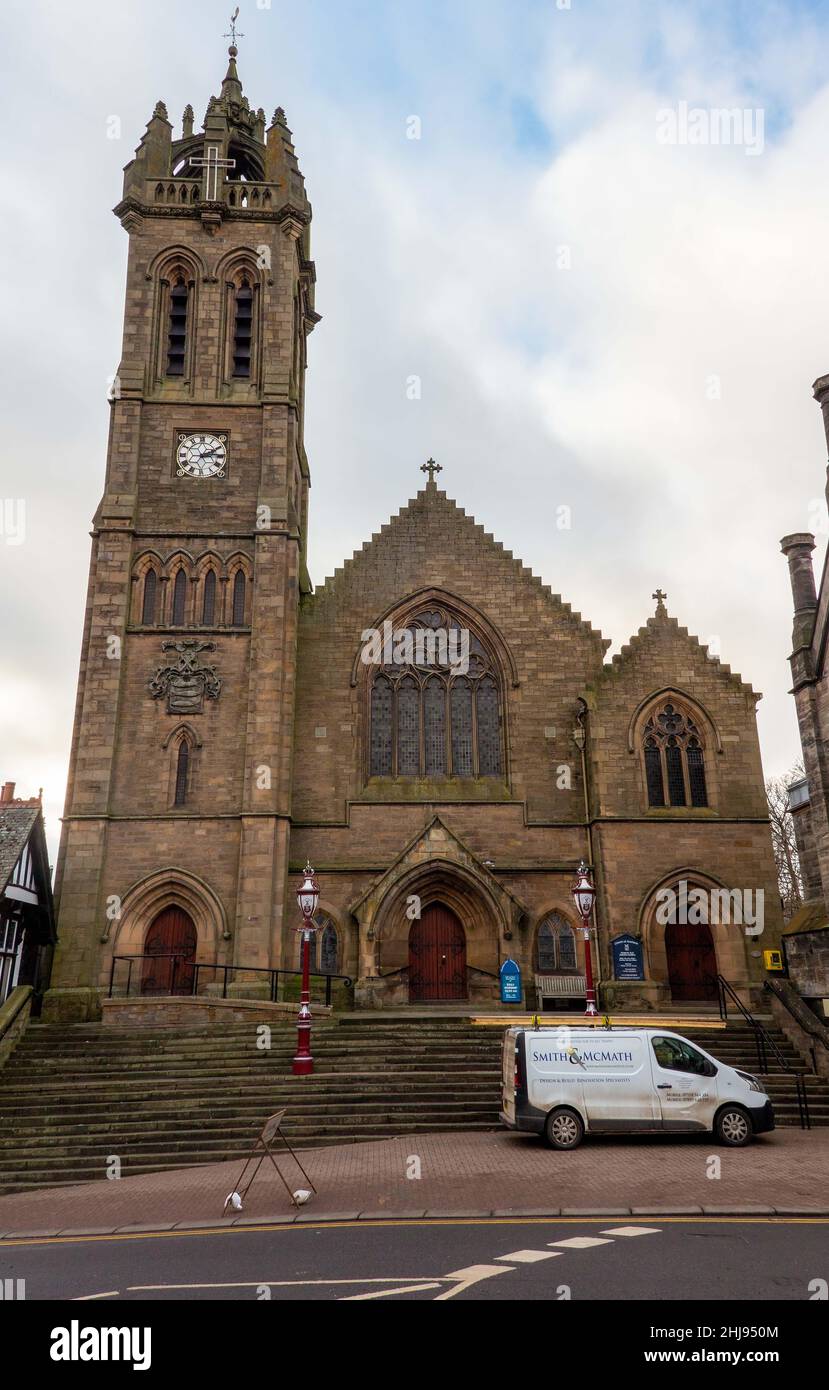 The Old Parish Church in the town centre of Peebles, Scottish Borders ...