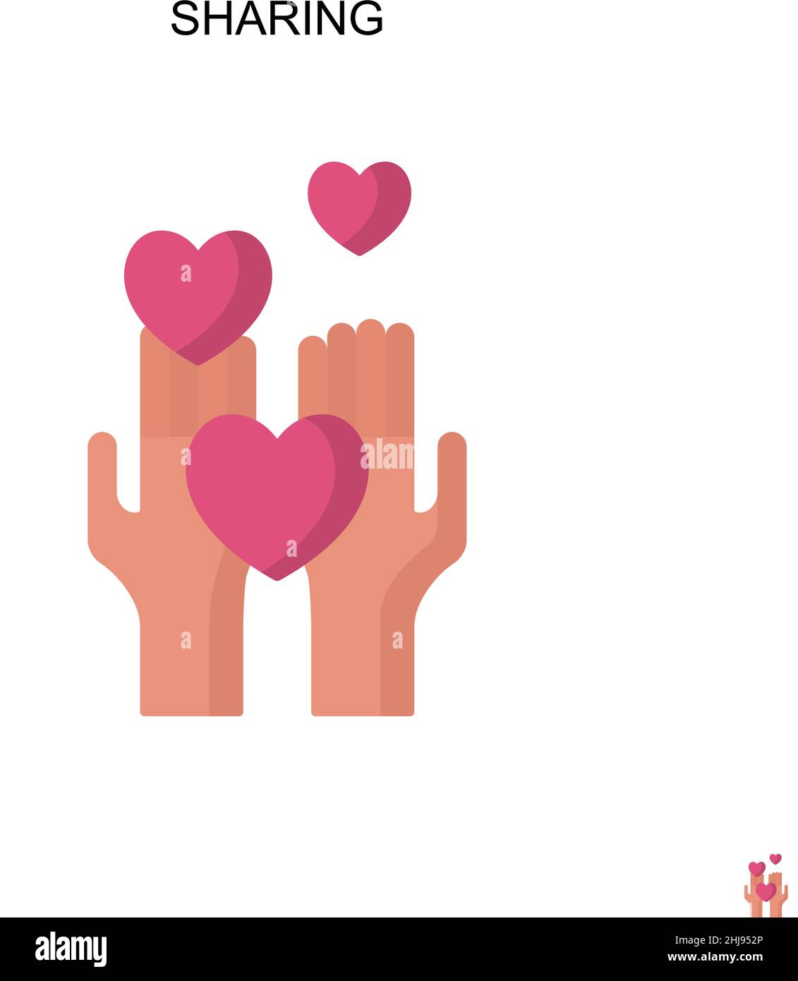 Sharing Simple vector icon. Illustration symbol design template for web ...