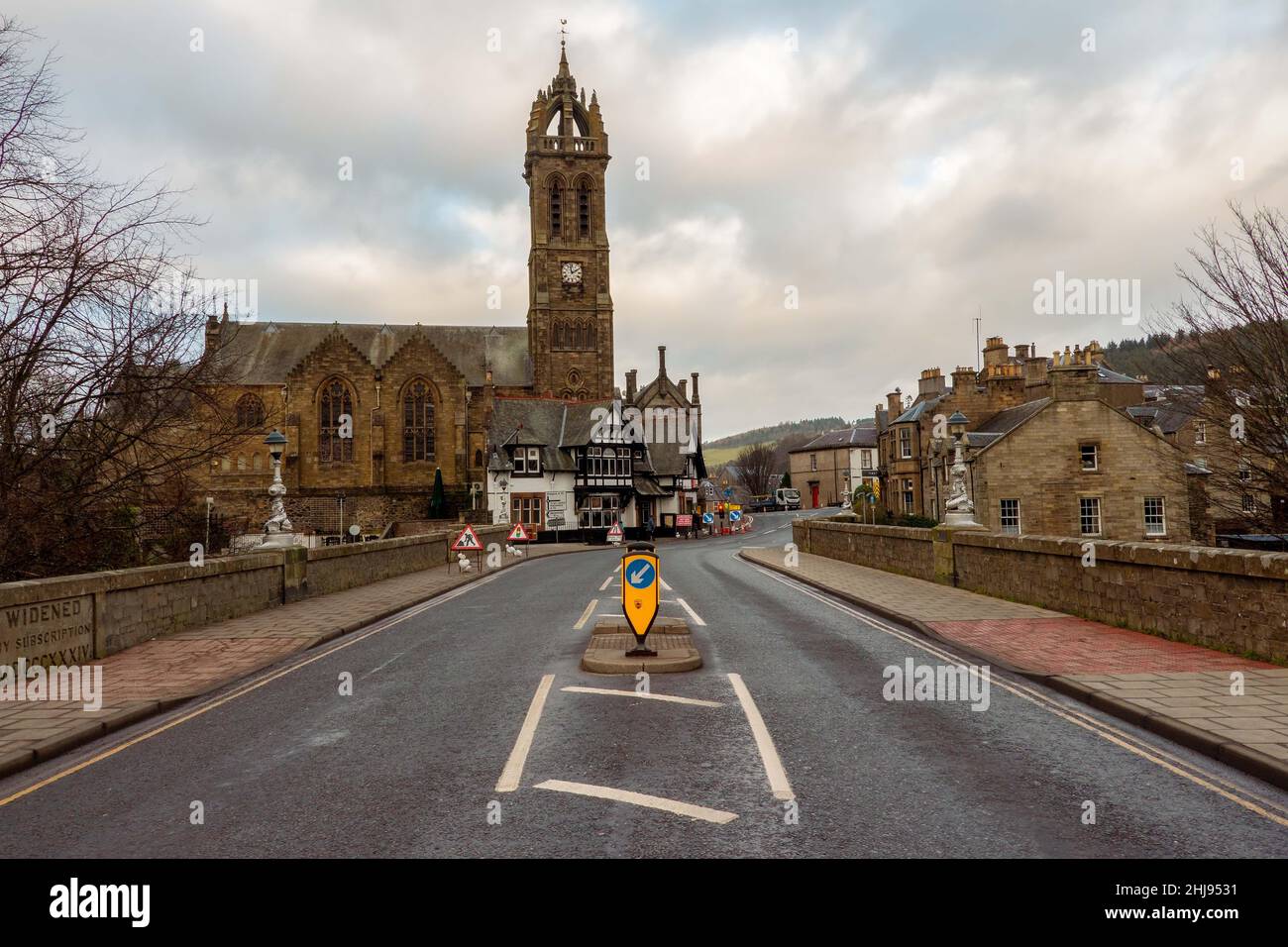 Peebles Old Parish Church in the centre of Peebles, Scottish Border ...