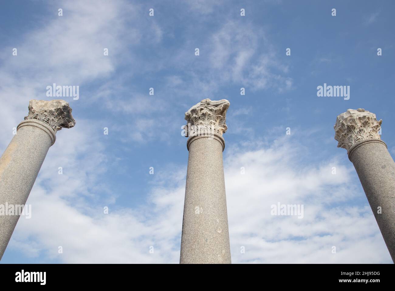 Ancient columns of the ancient city of Perge, Turkey Stock Photo - Alamy