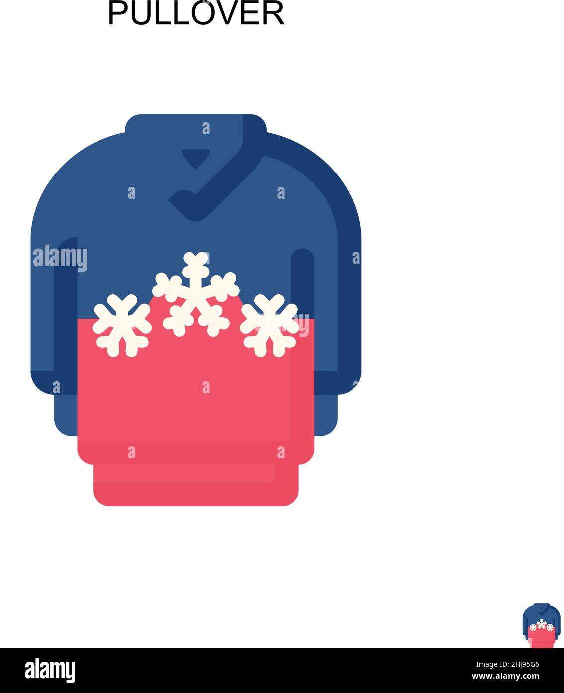 Pullover Simple vector icon. Illustration symbol design template for ...