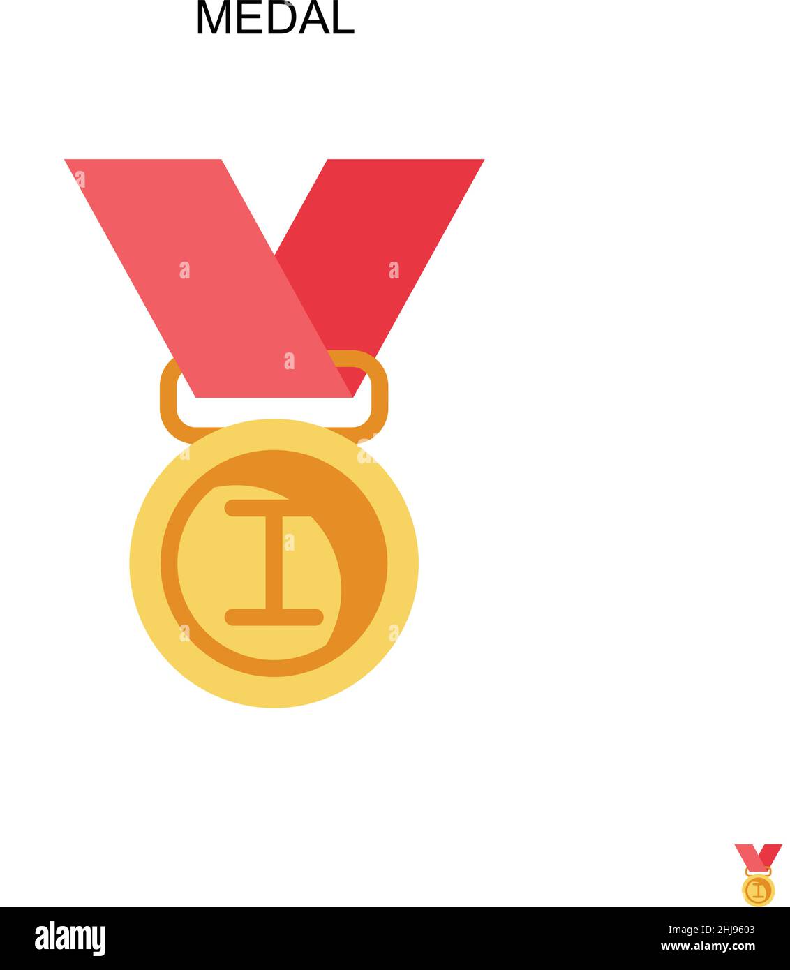 Medal Simple vector icon. Illustration symbol design template for web ...