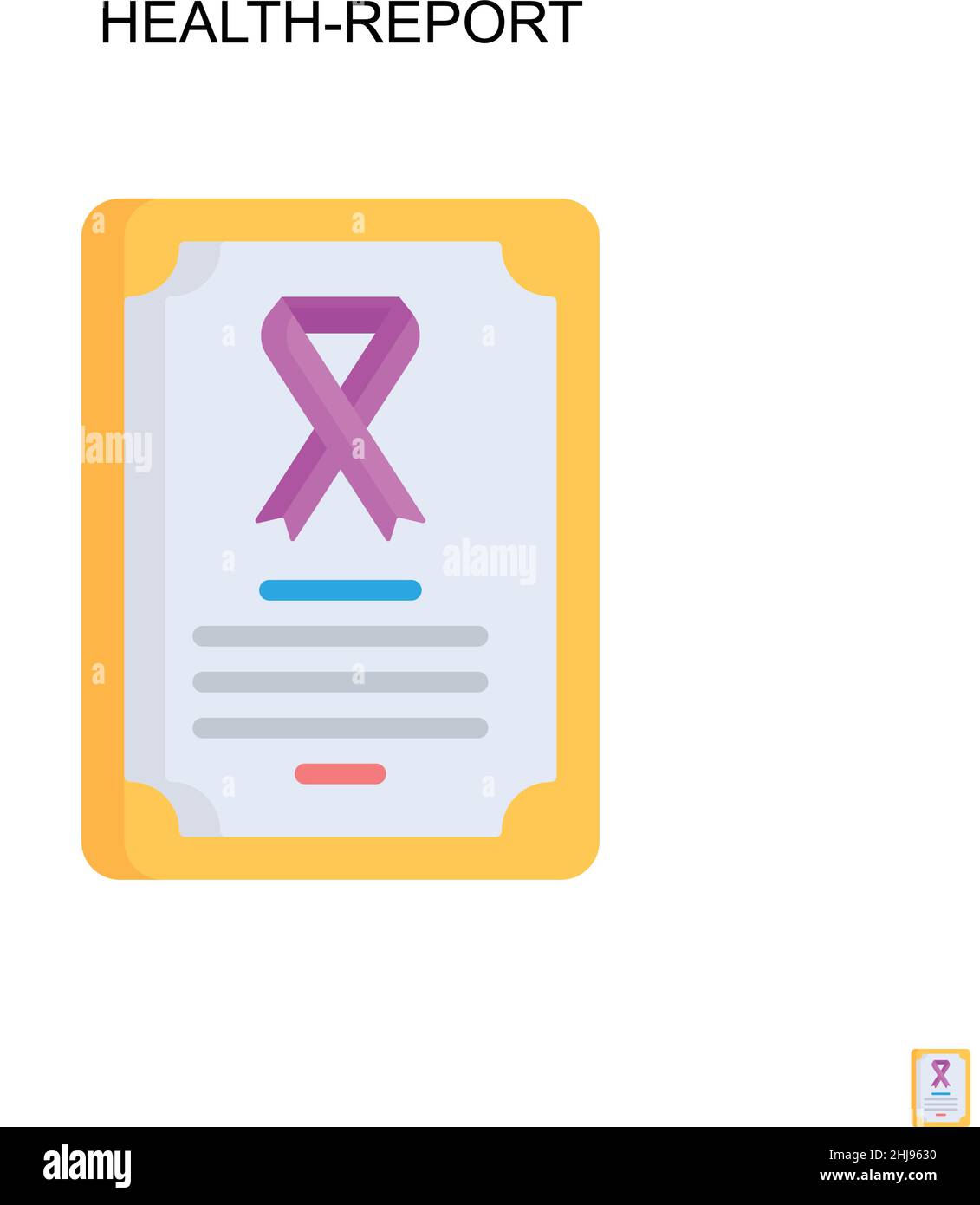 Health-report Simple vector icon. Illustration symbol design template ...