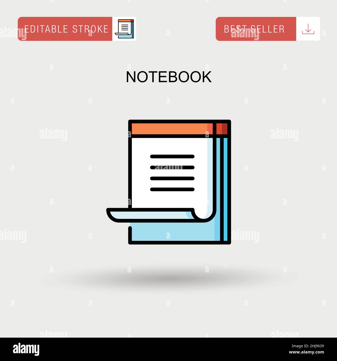 Notebook Simple vector icon Stock Vector Image & Art - Alamy