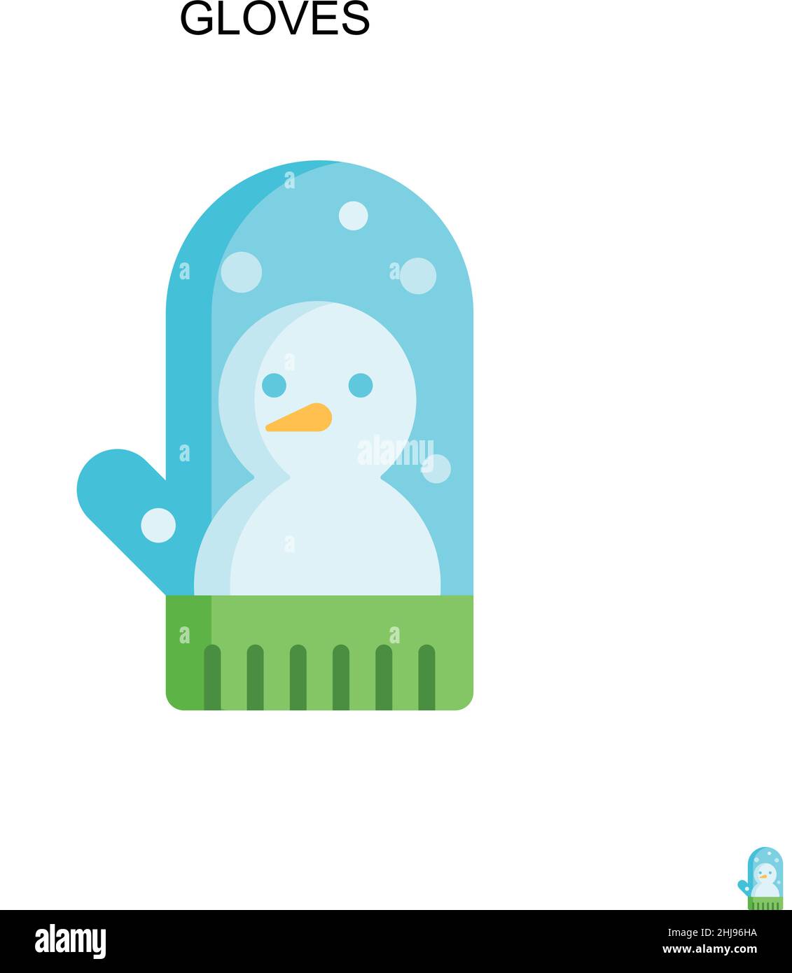 Gloves Simple vector icon. Illustration symbol design template for web ...