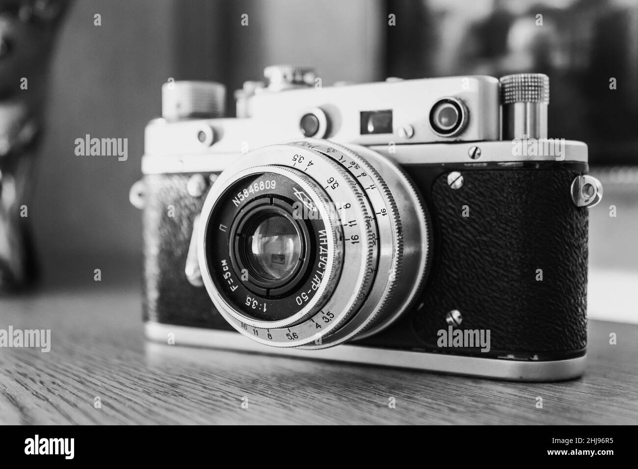 Russian Soviet Vintage Camera "Zorkiy 2-S". Zorki 2-S is small-format ...