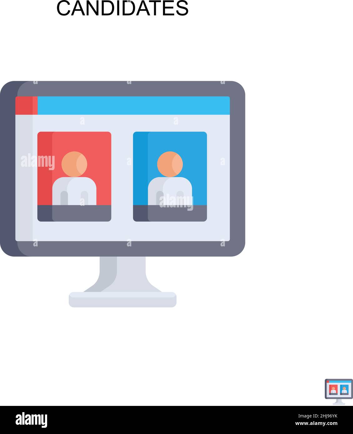 Candidates Simple vector icon. Illustration symbol design template for ...