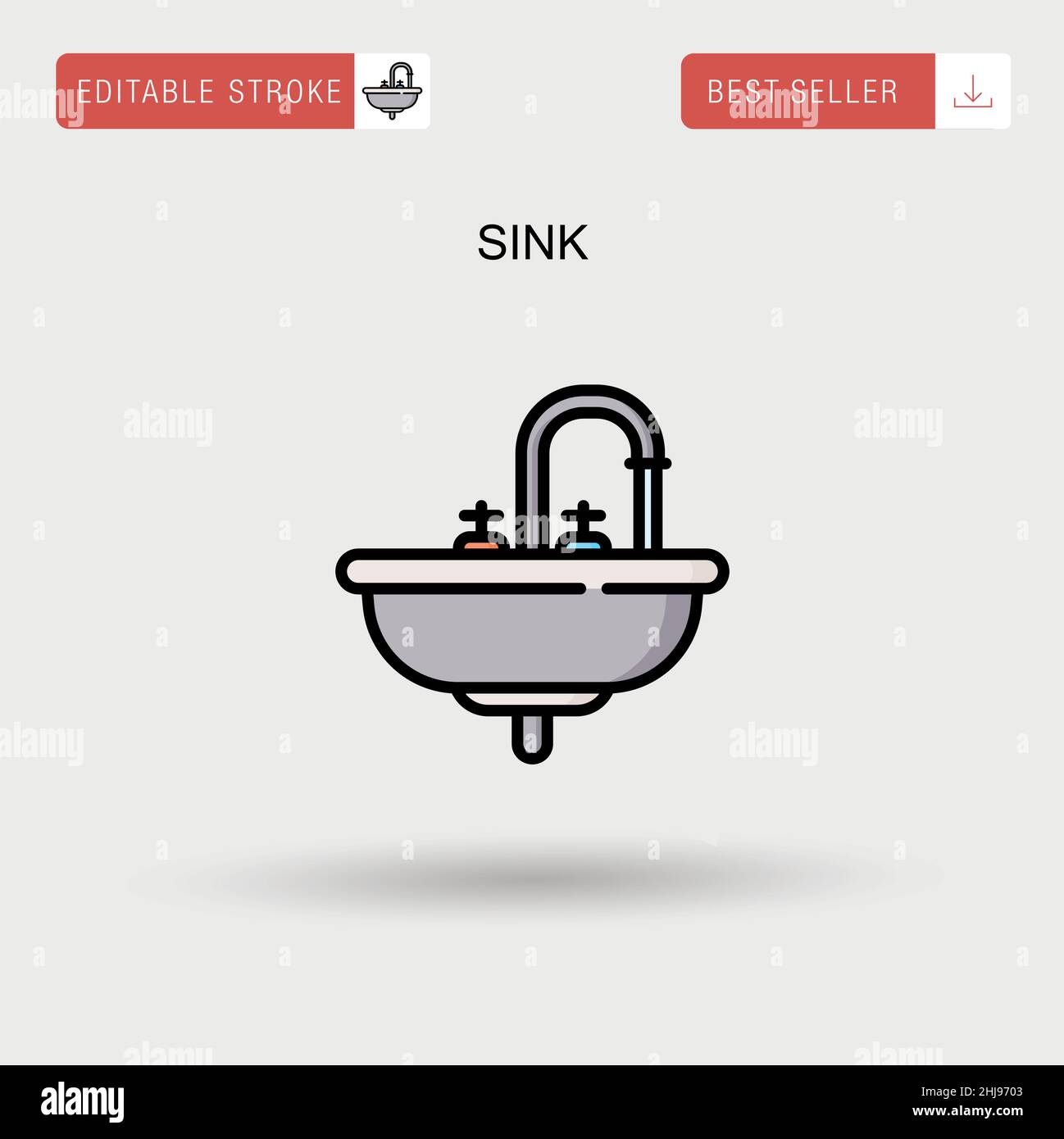 Sink Simple vector icon Stock Vector Image & Art - Alamy
