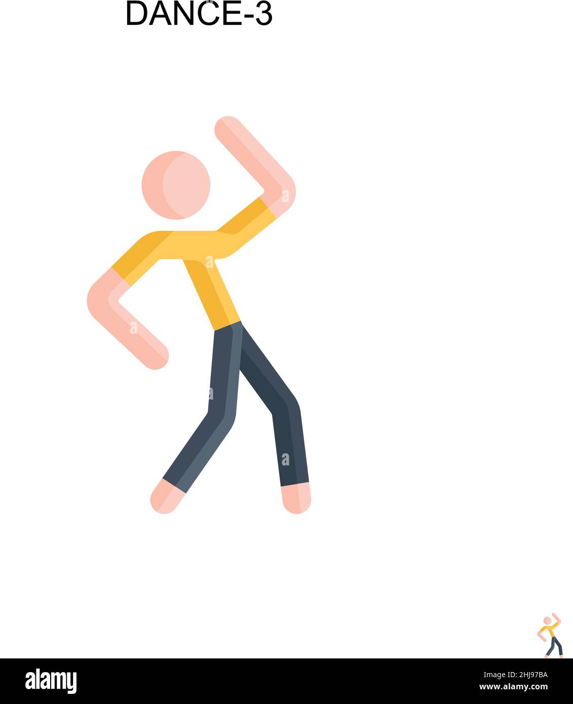 Dance-3 Simple vector icon. Illustration symbol design template for web ...