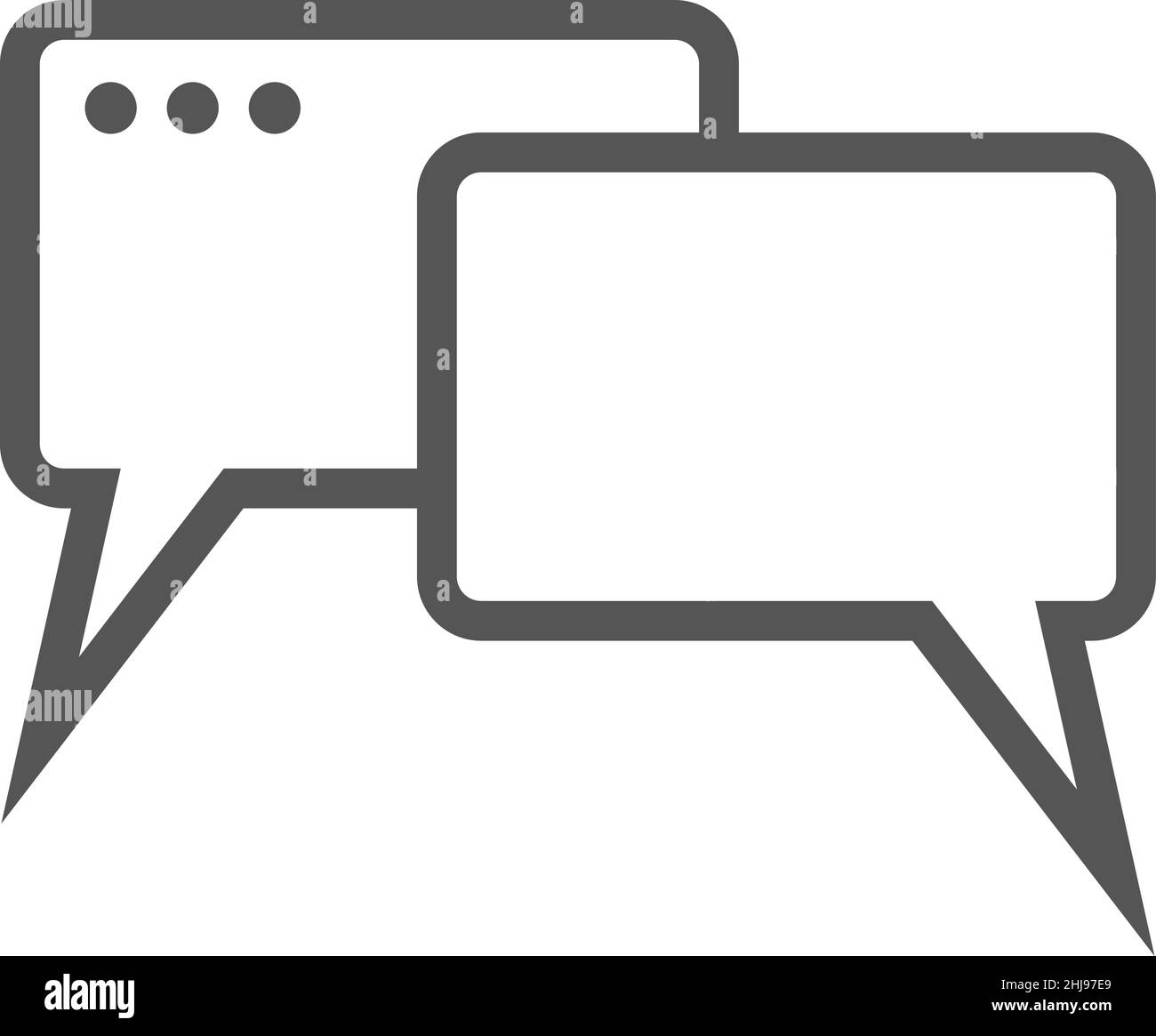 Chat message, dialogue icon. Comment, conversation symbol. Flat vector ...