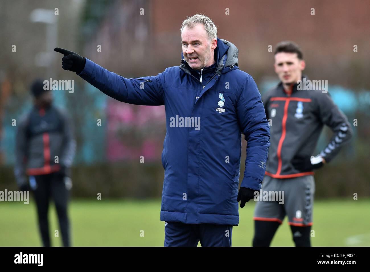 OLDHAM, UK. JAN 27TH John Sheridan (Head Coach) of Oldham Athletic ...