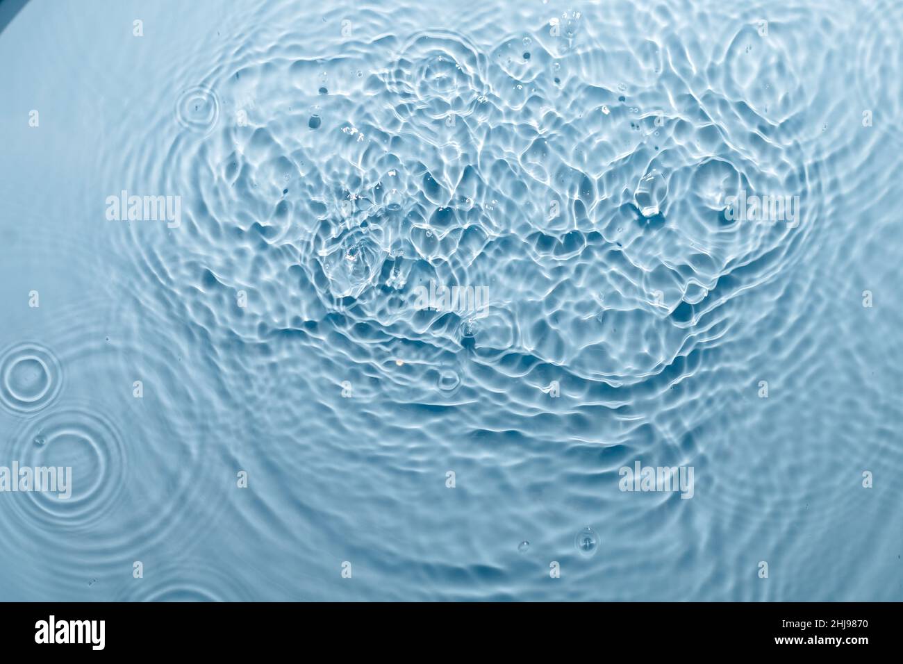 Blue water texture, blue pure water surface with waves and ripples ...
