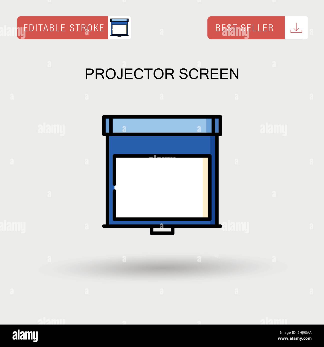Projector screen Simple vector icon Stock Vector Image & Art - Alamy