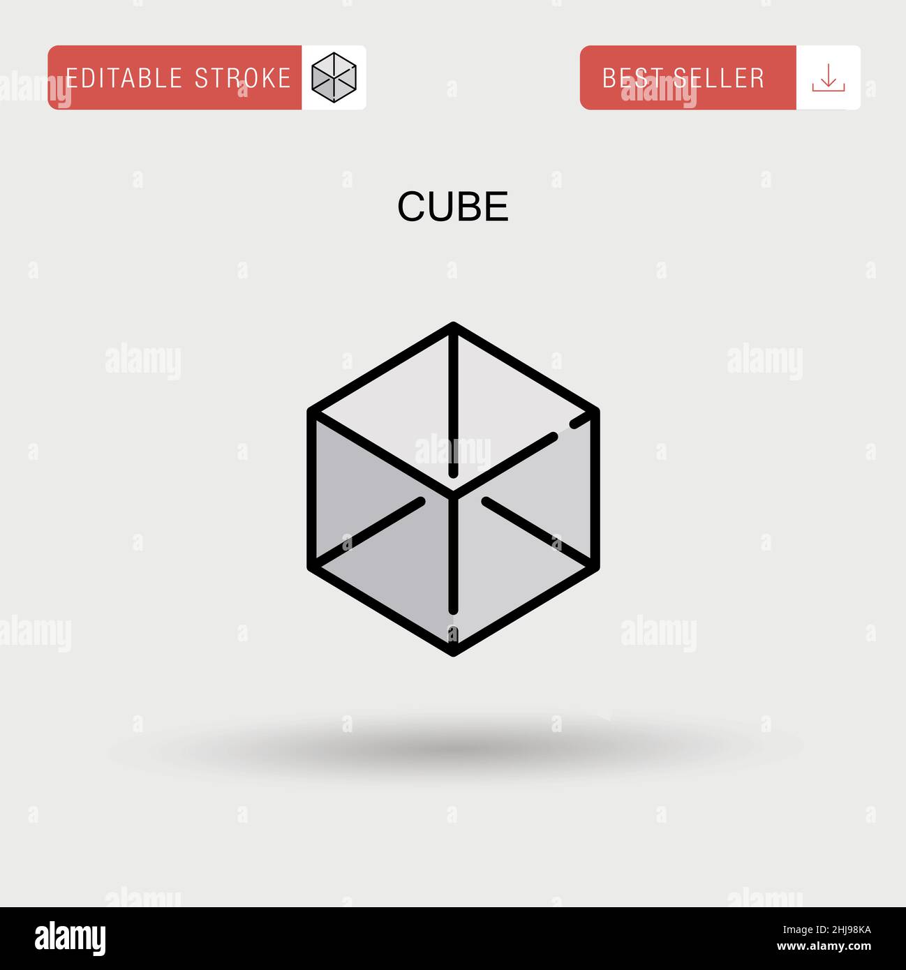 Cube Simple vector icon Stock Vector Image & Art - Alamy