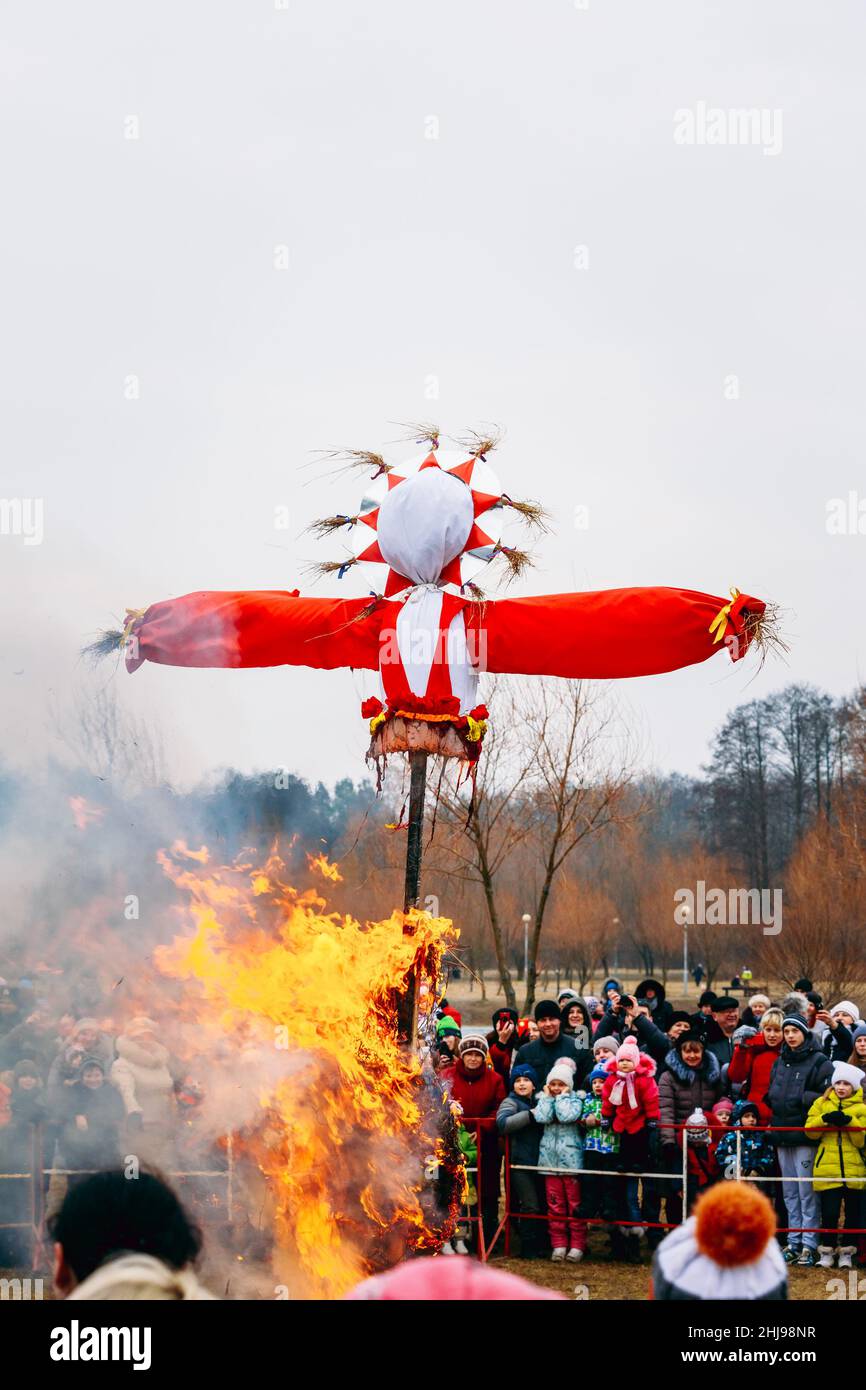 Shrovetide, Traditional Event Symbolizing Spring Beginning Stock Photo ...