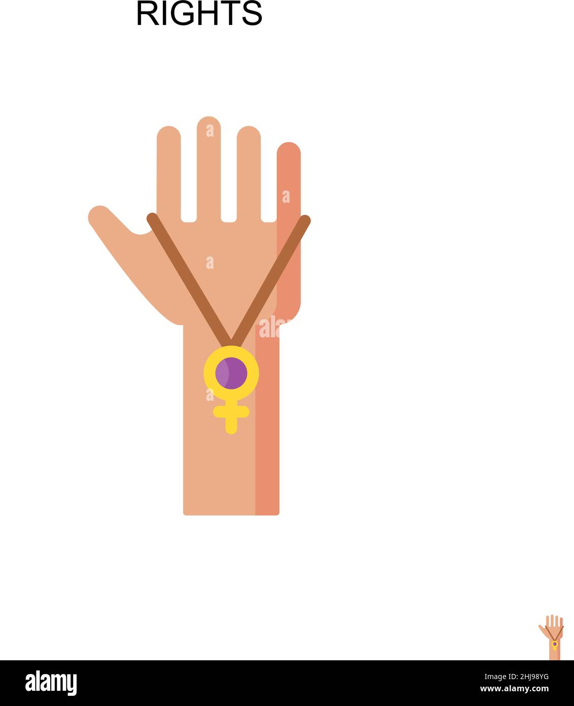 Rights Simple vector icon. Illustration symbol design template for web ...