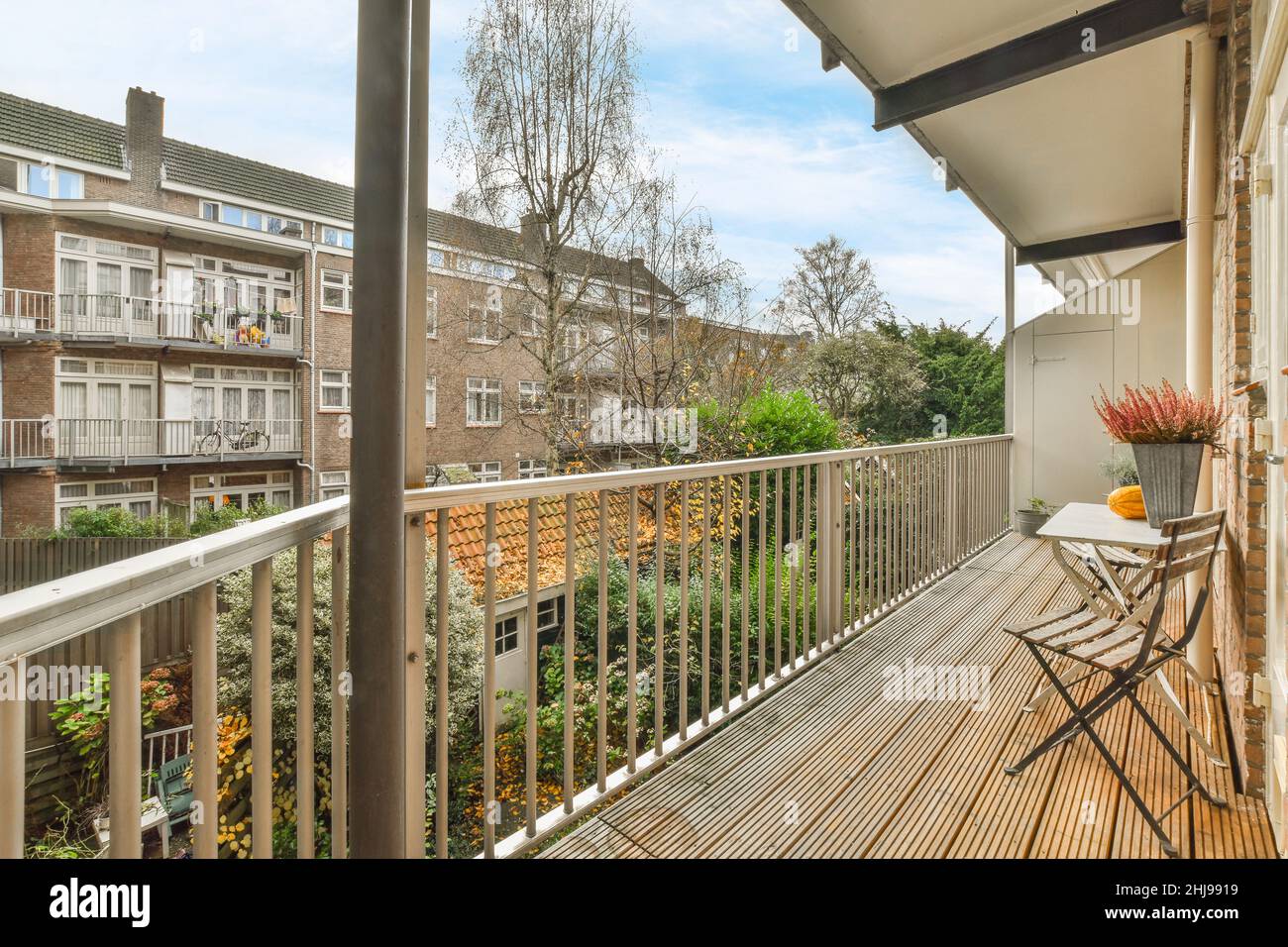 Design of modern balcony in residential hause Stock Photo - Alamy