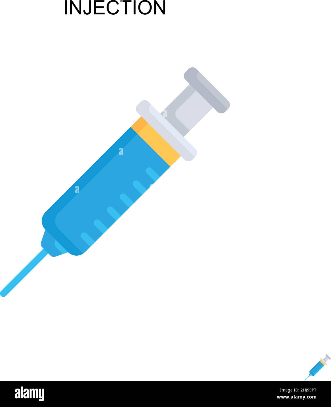 Injection Simple vector icon. Illustration symbol design template for ...