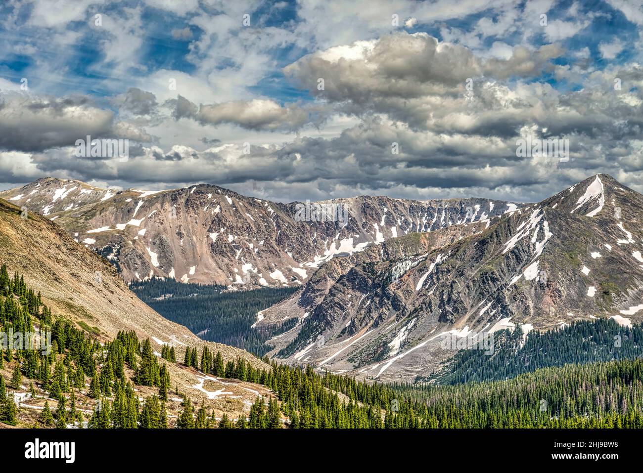 View from the Continental Divide at Independence Pass in Colorado Stock ...