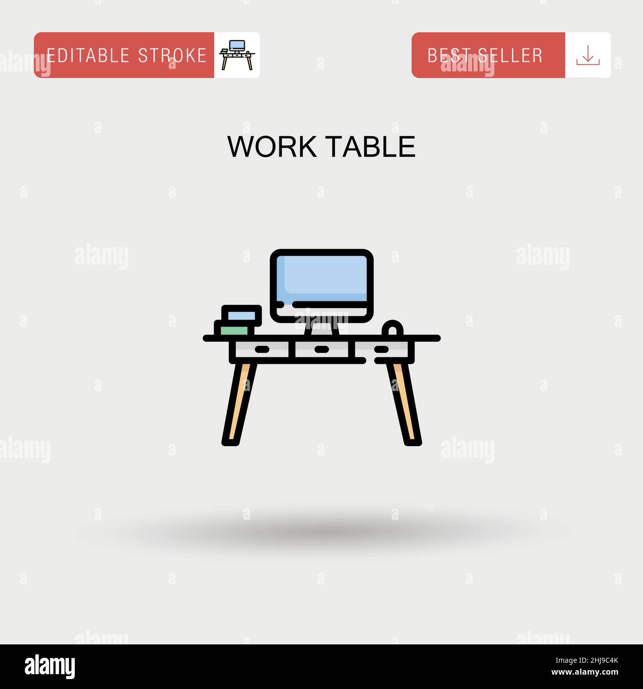 Office table top view icon vector hi-res stock photography and images ...