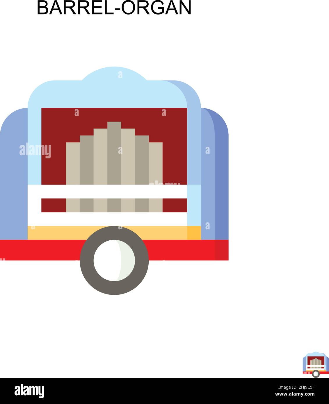 Barrel-organ Simple vector icon. Illustration symbol design template ...