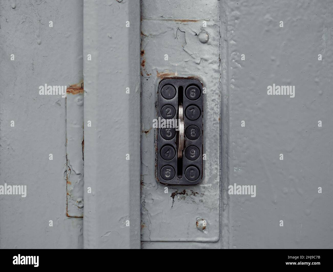 Secure password on keyboard for opening house door. Old system of ...