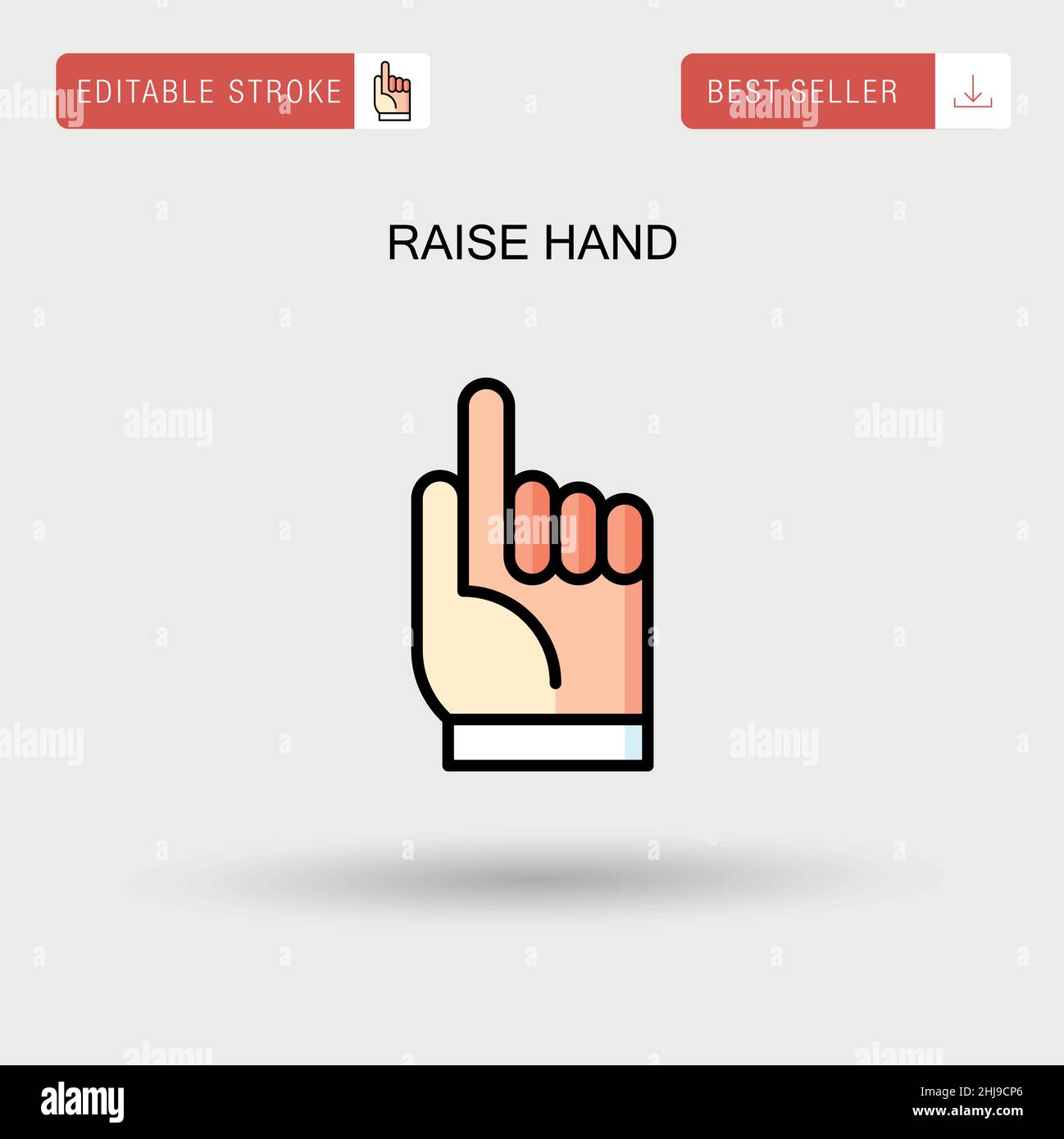 Student raise hand vector hi-res stock photography and images - Alamy