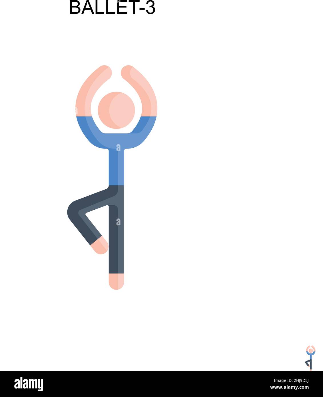 Ballet-3 Simple vector icon. Illustration symbol design template for ...