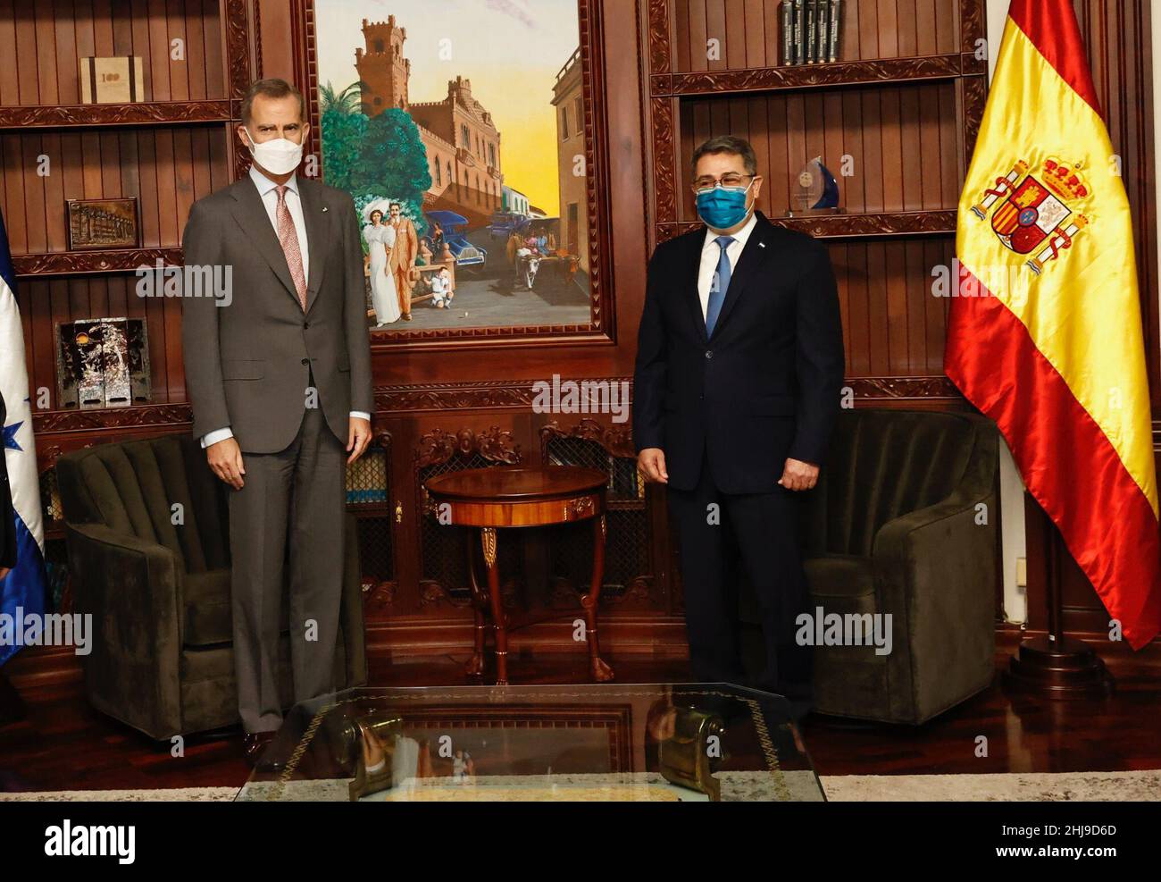 26-01-2022 Honduras King of Spain Felipe VI meets with the President of ...