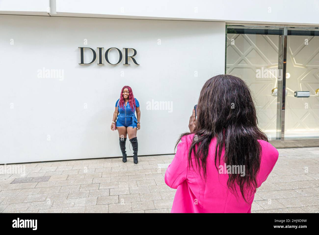 Miami Florida Design District shopping shoppers Dior French luxury ...