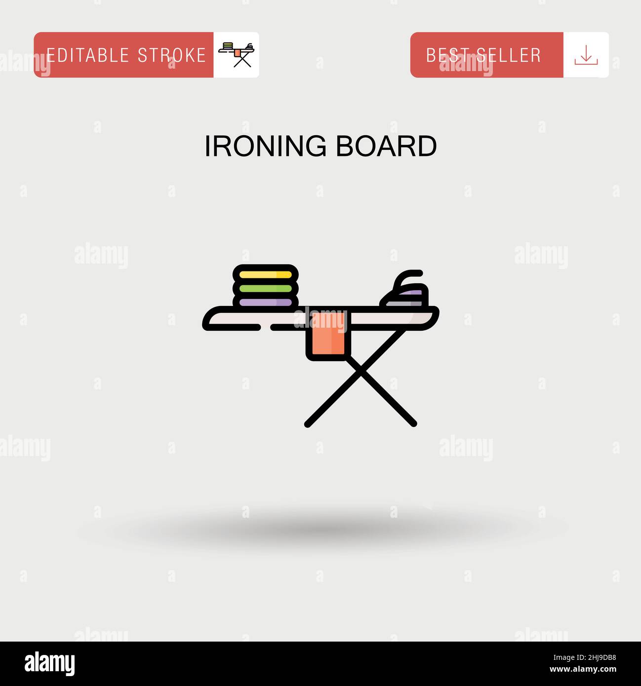 Ironing board Simple vector icon Stock Vector Image & Art - Alamy