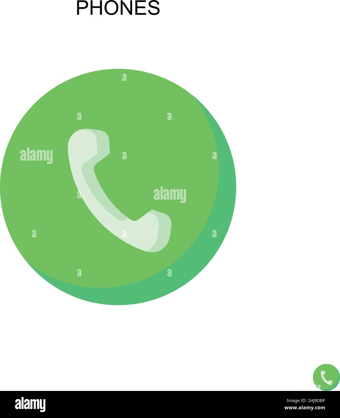 Phones Simple vector icon. Illustration symbol design template for web ...