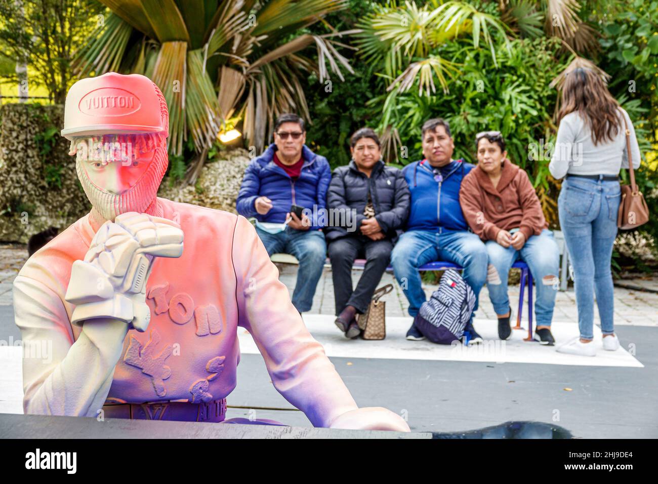 Miami Florida Design District sculpture garden art artwork Stock Photo ...