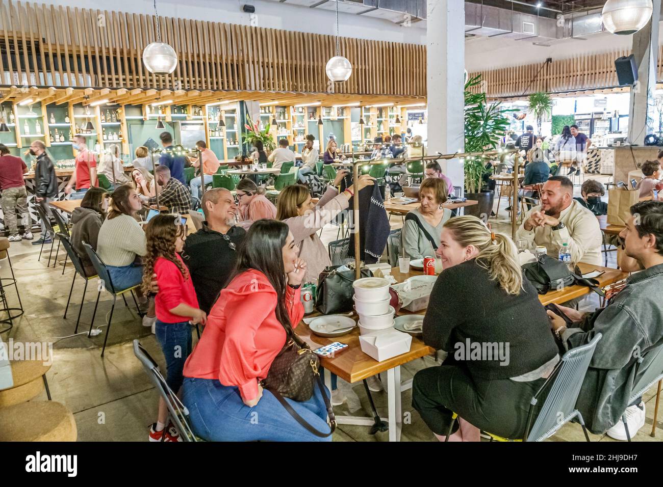 Miami Florida Little River NE 2nd Avenue The Citadel food court tables ...