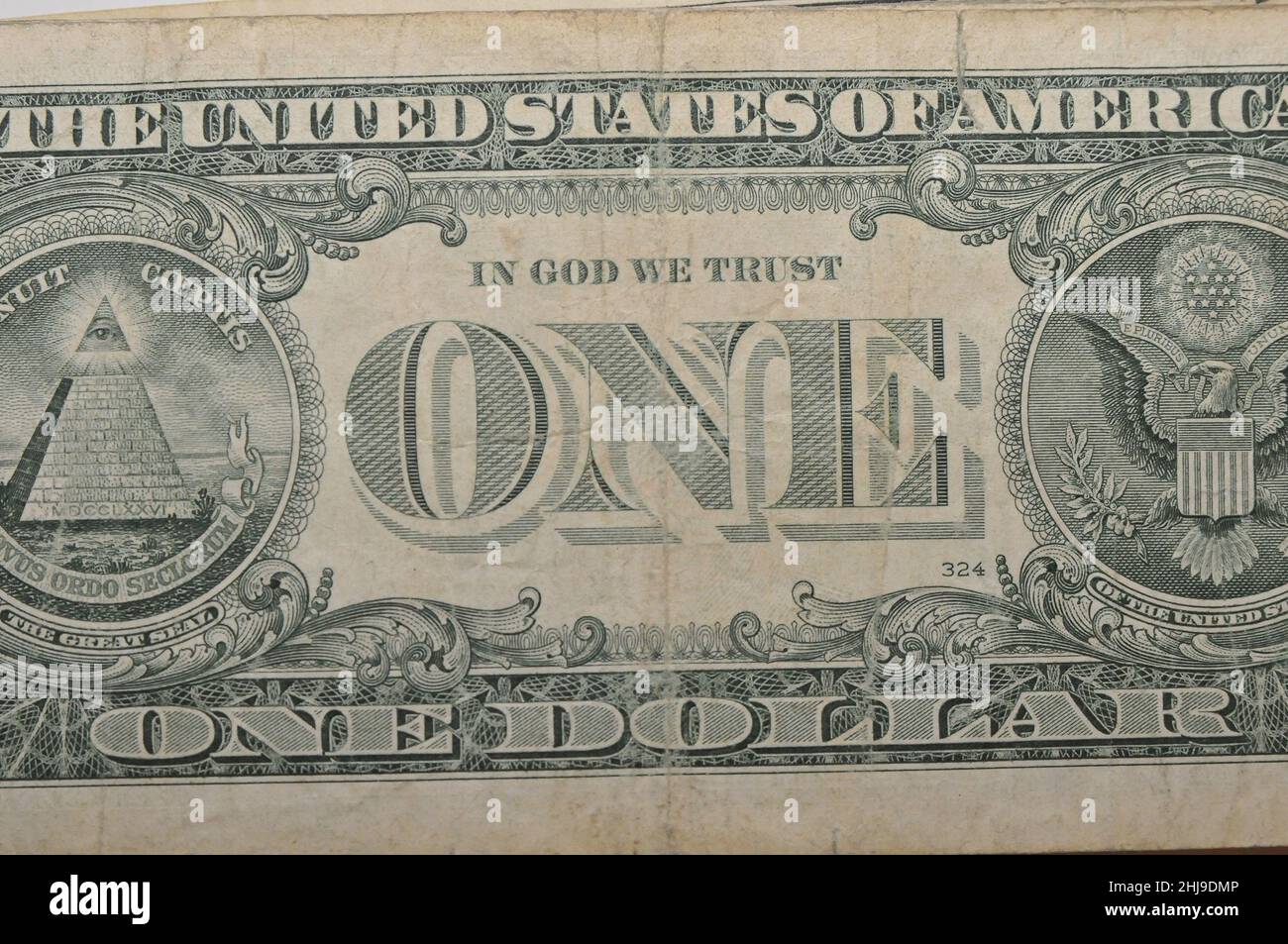 Copenhagen/Denmark./27 January 2022/. US dollar bill in God we trust ...