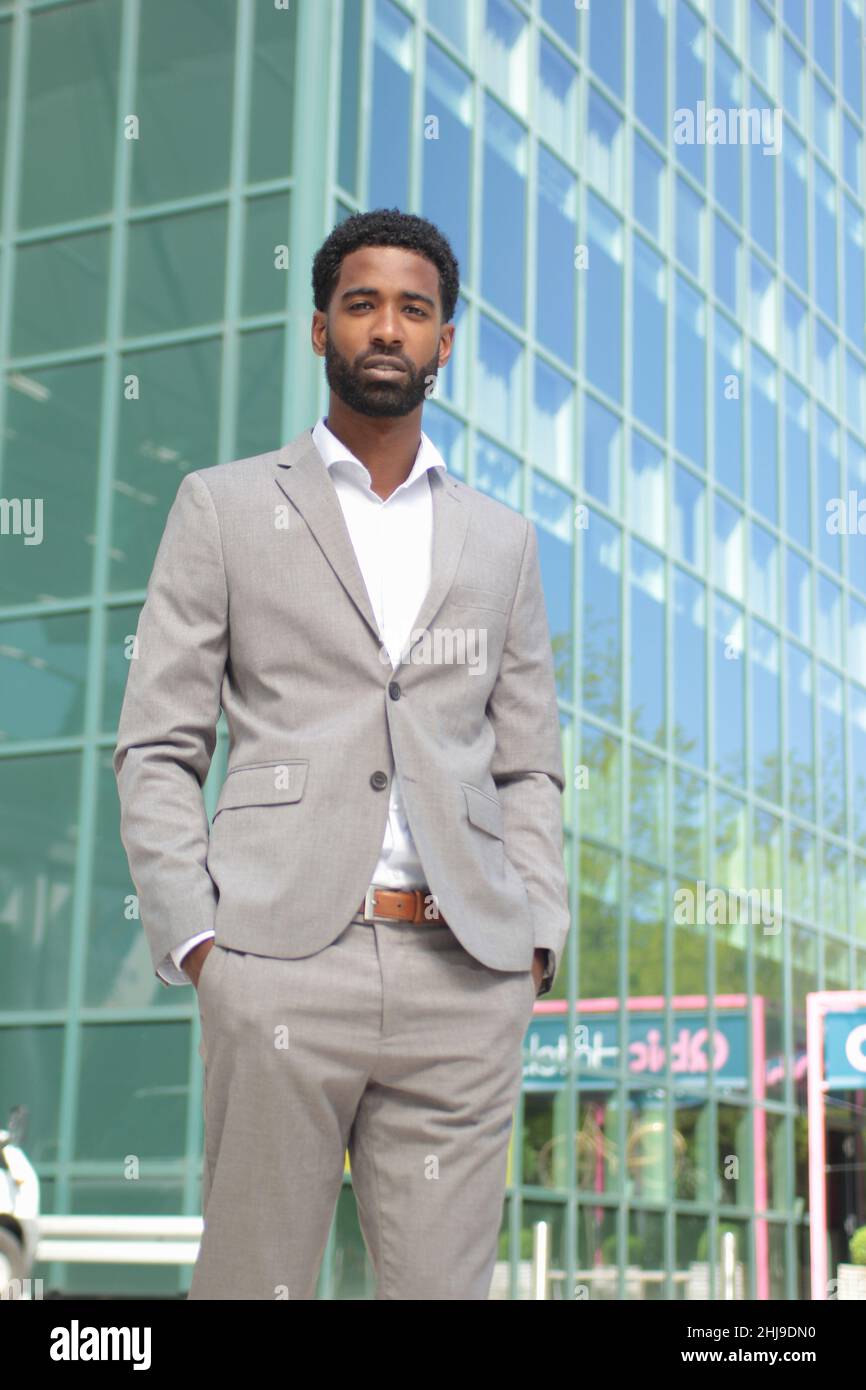 Beautiful businessman outside in the summer Stock Photo - Alamy