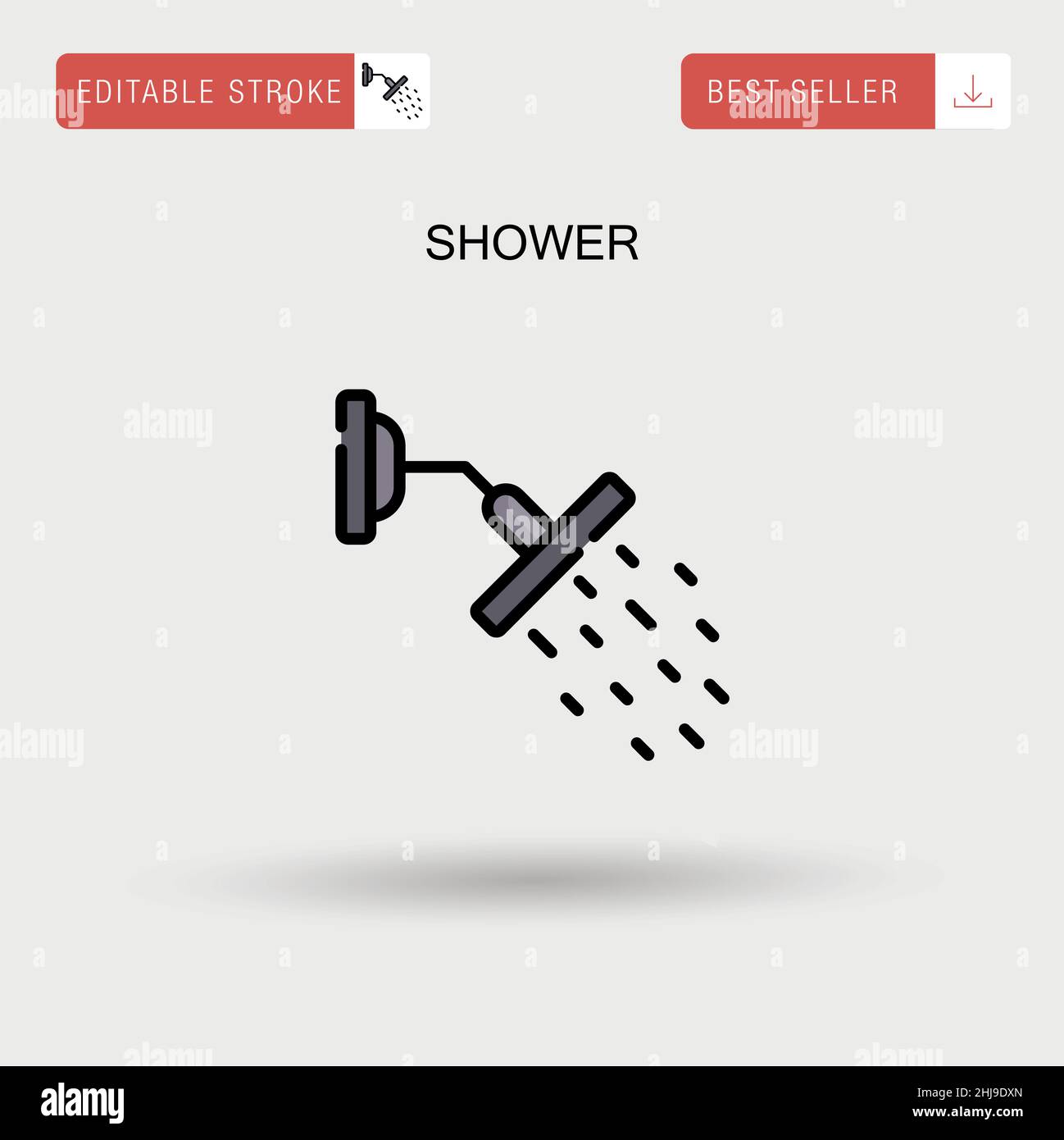 Shower Simple vector icon Stock Vector Image & Art - Alamy