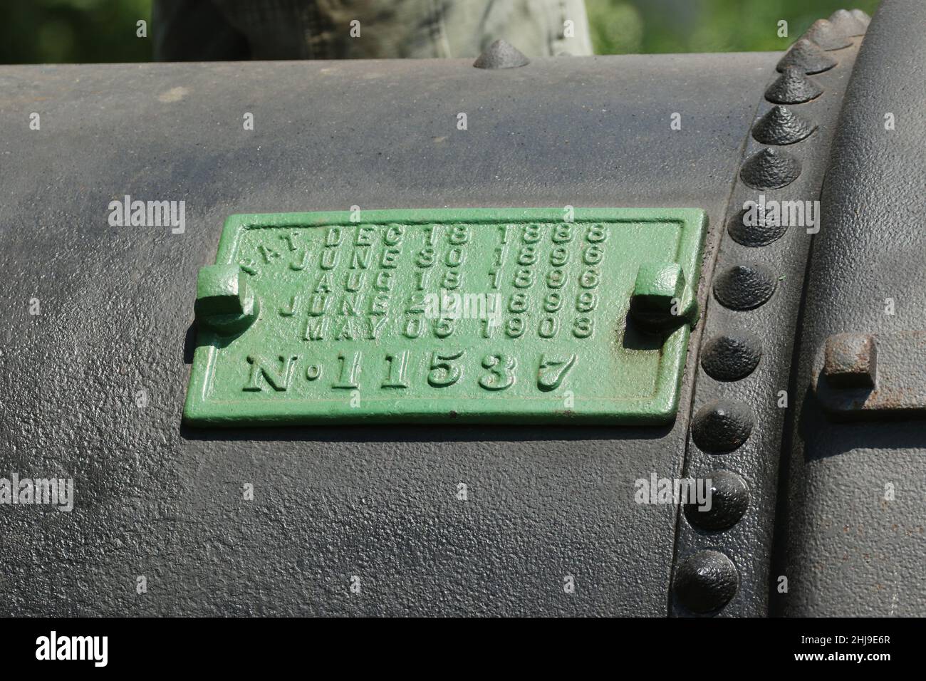 Patent Data Plate. Steam Engine Tractor number 11537. Huber. The New ...