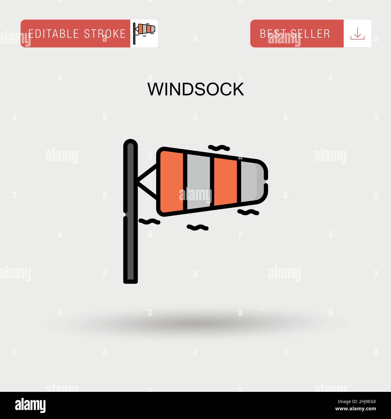 Windsock Simple vector icon Stock Vector Image & Art - Alamy