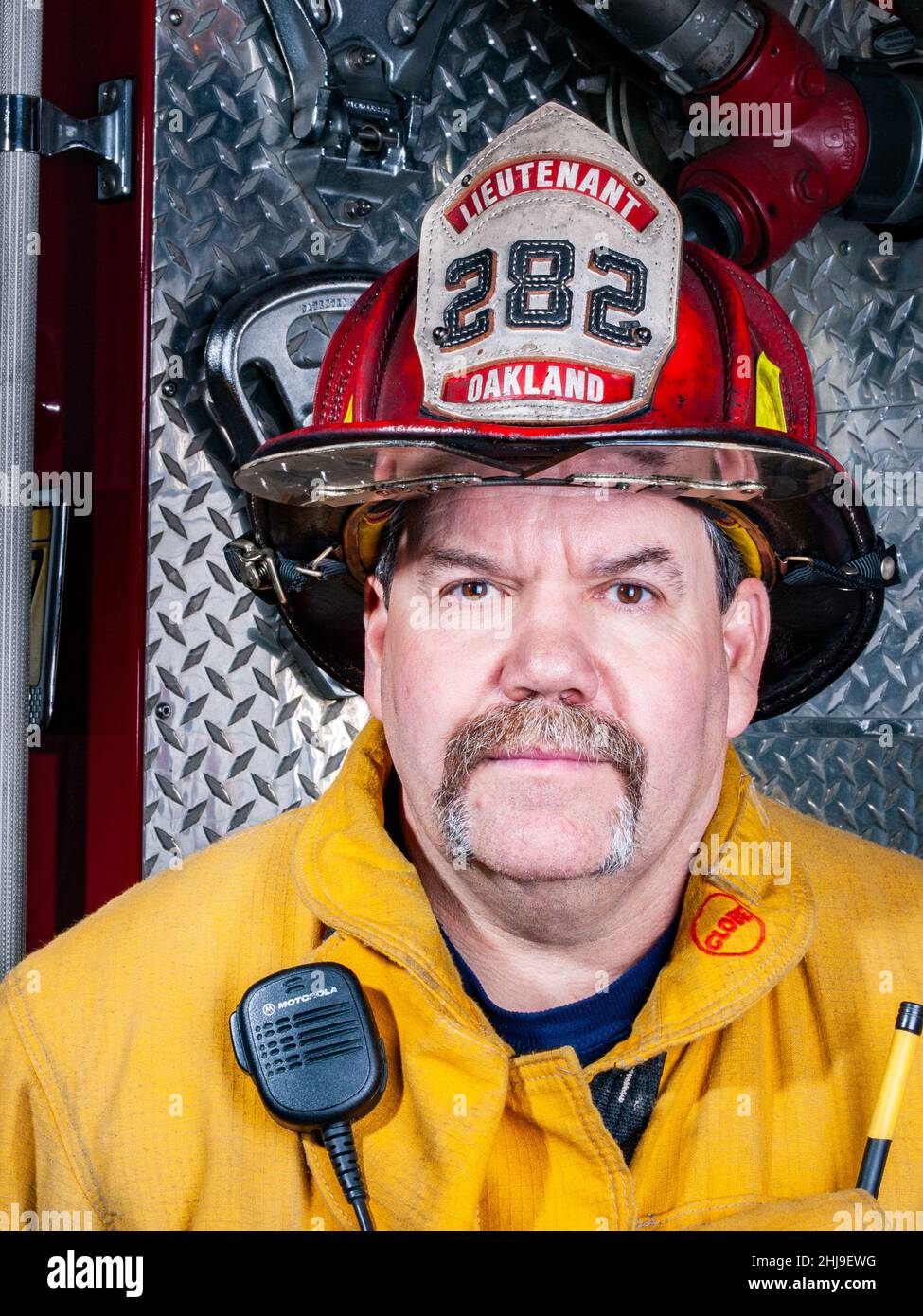 Firefighter in turnout gear Stock Photo - Alamy