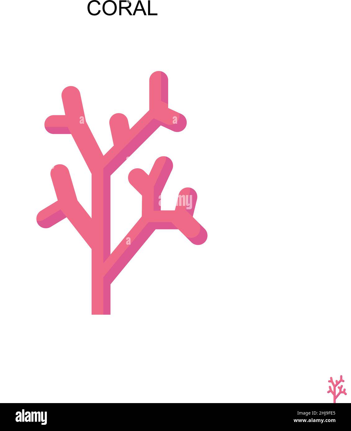 Coral Simple vector icon. Illustration symbol design template for web ...