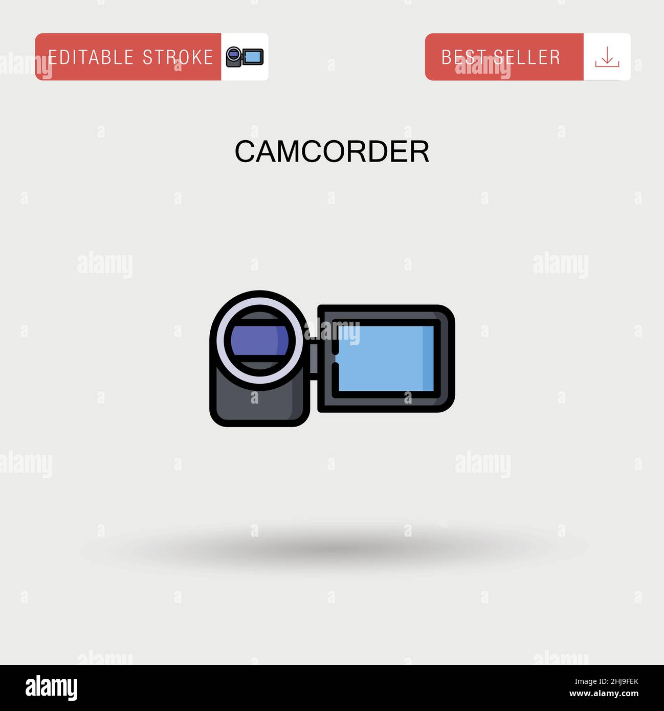Professional video camera camcorder Stock Vector Images - Alamy