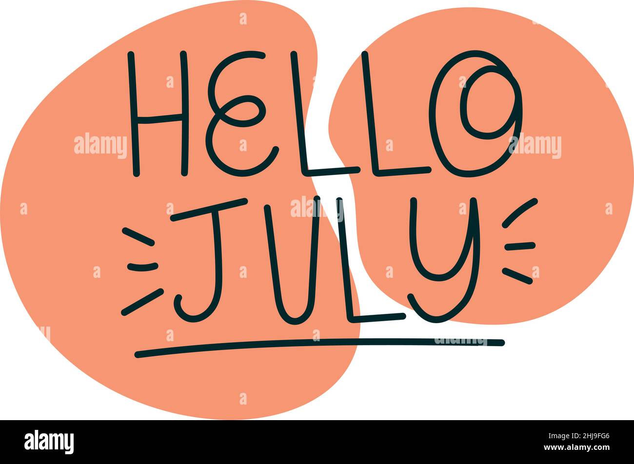 lettering of hello july Stock Vector Image & Art - Alamy
