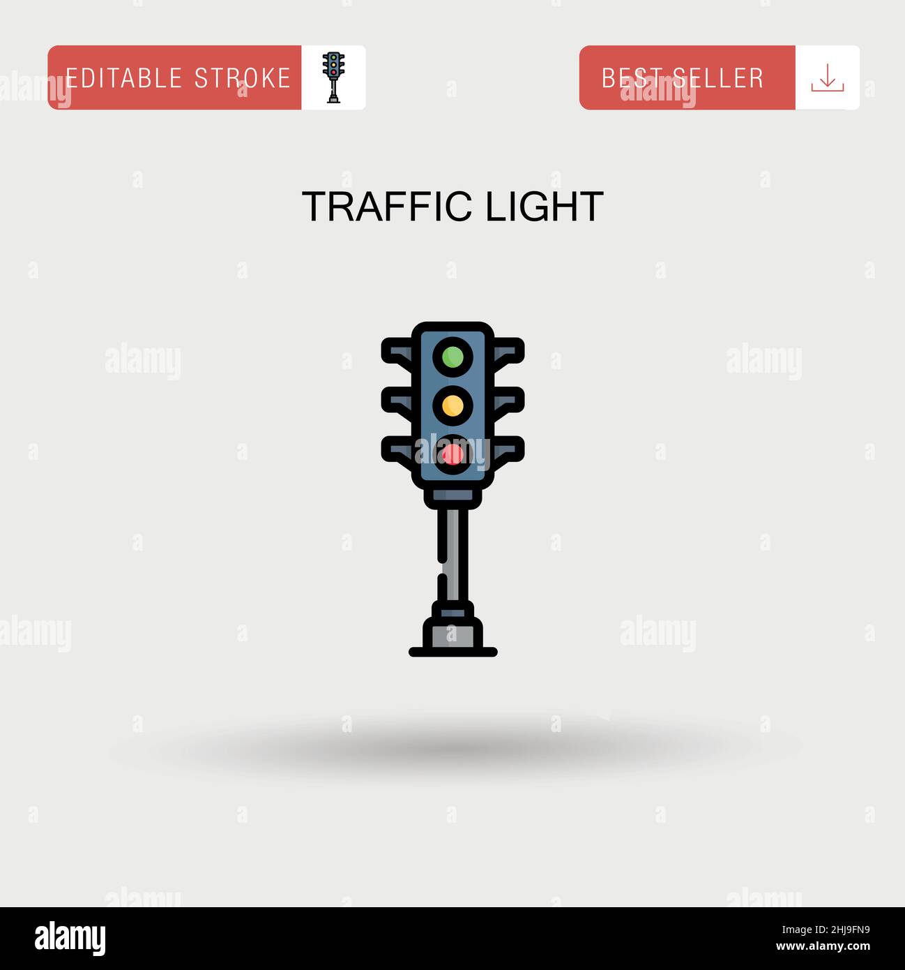 Traffic light Simple vector icon Stock Vector Image & Art - Alamy