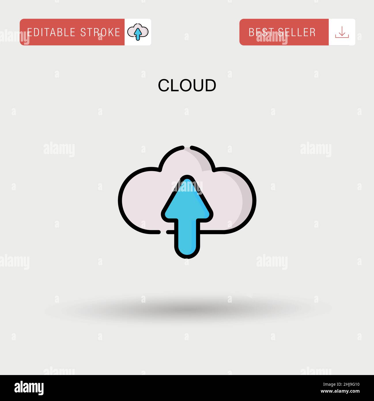 Cloud Simple vector icon Stock Vector Image & Art - Alamy
