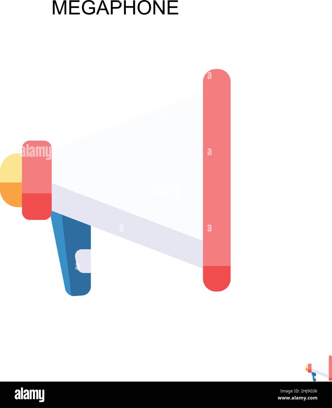 Megaphone Simple vector icon. Illustration symbol design template for ...