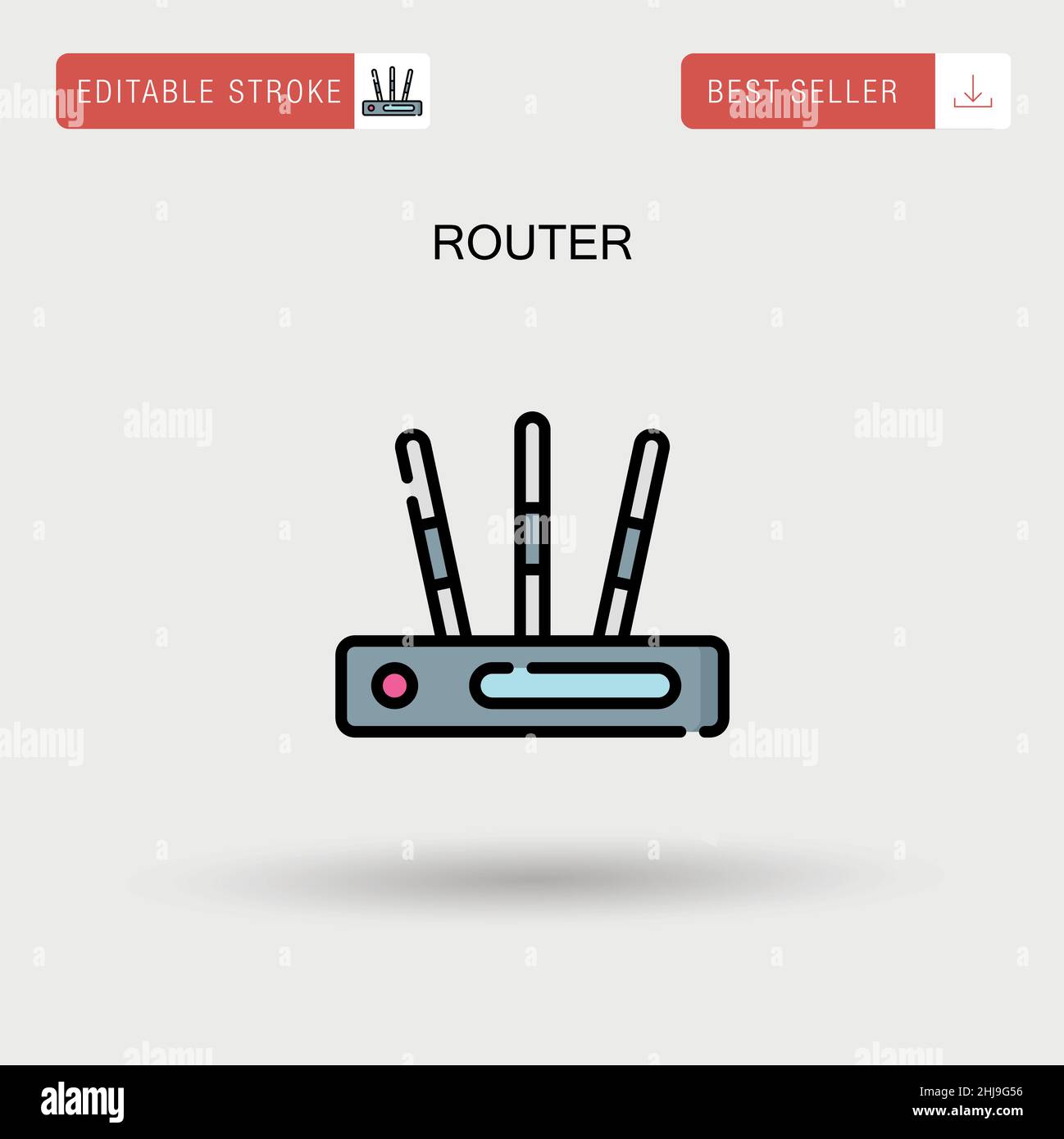 Router Simple vector icon Stock Vector Image & Art - Alamy