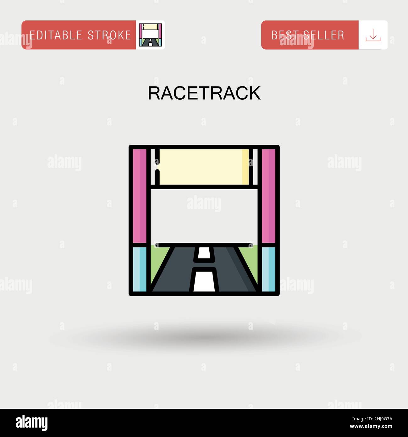 Racetrack Simple vector icon Stock Vector Image & Art - Alamy